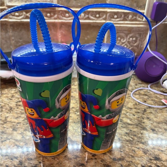 Lego | Other | Lego Blue And Green Kids Cups | Poshmark